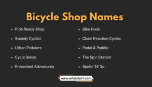 899+ Cool Bike Shop Names Ideas to Paddle Up Your Success! - Whiz Start