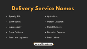 865+ Funny Delivery Service Names Ideas to Inspire Customers! - Whiz Start