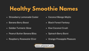 784+ Healthy Smoothie Names Ideas for Refreshing Success! - Whiz Start