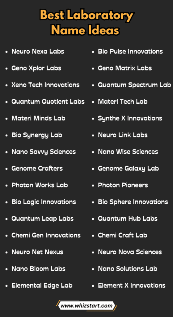 New Laboratory Name Ideas | Stand Out & Get Noticed