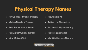 160+ Physical Therapy Names: Stand Out in a Competitive Market - Whiz Start