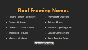 748+ Framing Names Ideas for Companies and Businesses! - Whiz Start