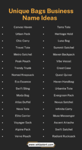 786+ Unique Bags Business Names Ideas You Must Try! - Whiz Start