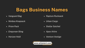 786+ Unique Bags Business Names Ideas You Must Try! - Whiz Start