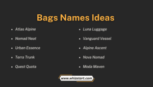 786+ Unique Bags Business Names Ideas You Must Try! - Whiz Start