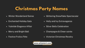 963+ Christmas Party Names Ideas for Friends and Guests! - Whiz Start