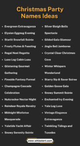 963+ Christmas Party Names Ideas for Friends and Guests! - Whiz Start