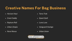 786+ Unique Bags Business Names Ideas You Must Try! - Whiz Start
