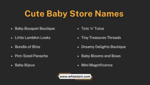 550+ Cute Baby Clothes Store Names Ideas Everyone Loves! - Whiz Start