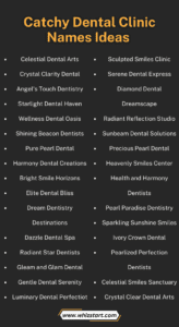 550+ Catchy Dental Clinic Names Ideas to Attract Customers! - Whiz Start