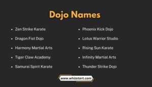 600+ Cool Karate Dojo Names for Inspiration and Strength! - Whiz Start