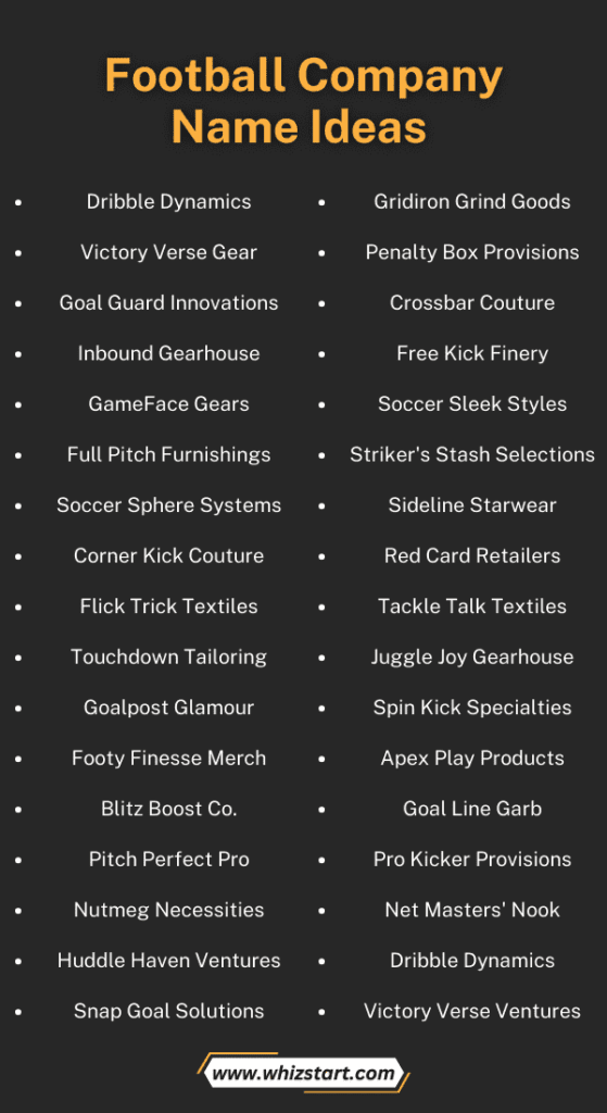 550+ Best Football Company Names Ideas for Inspiration! - Whiz Start