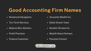 550+ Catchy Accounting Business Names Ideas For You! - Whiz Start