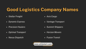 210+ Good Logistics Company Names Ideas (Updated 2025) - Whiz Start