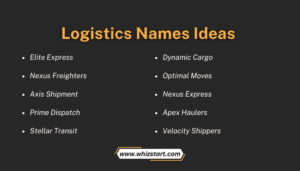 210+ Good Logistics Company Names Ideas (Updated 2025) - Whiz Start