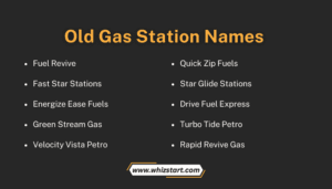 Gas Station Names Ideas: 550+ Popular Suggestions! - Whiz Start