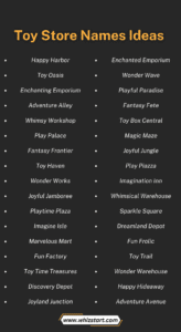 789+ Cool Toy Store Names Ideas That Inspire Kids! - Whiz Start