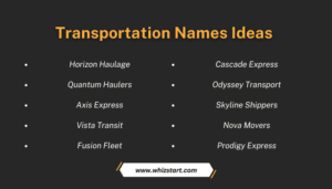 550+ Good Transportation Company Names Ideas for Inspiration! - Whiz Start