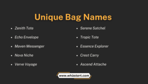 786+ Unique Bags Business Names Ideas You Must Try! - Whiz Start