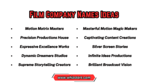550+ Cool Film Production Company Names Ideas for Inspiration! - Whiz Start