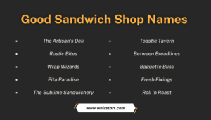 550+ Funny Sandwich Shop Names Ideas You Must Check! - Whiz Start