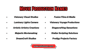 550+ Cool Film Production Company Names Ideas for Inspiration! - Whiz Start
