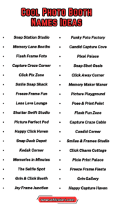 550+ Clever 360 Photo Booth Names Ideas You Must Try! - Whiz Start