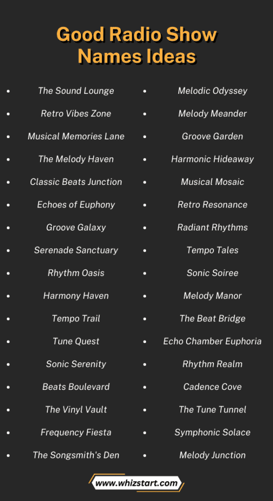 550+ Creative Radio Show Names Ideas for Every Genre! - Whiz Start