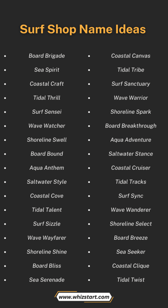 634+ Creative Surf Brand Names Ideas For Inspiration! - Whiz Start