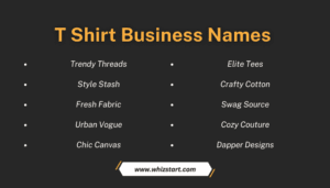 550+ Catchy T Shirt Business Names Ideas that Inspires! - Whiz Start