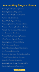 317+ Unique Accounting Slogans and Funny Taglines - Whiz Start