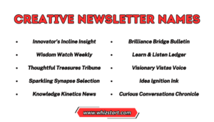 550+ Creative Company Newsletter Names Ideas You Must Try! - Whiz Start