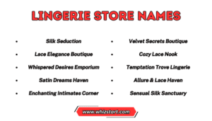 952+ Lingerie Shop Names Ideas to Catch Women's Attention! - Whiz Start