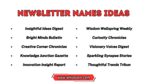 550+ Creative Company Newsletter Names Ideas You Must Try! - Whiz Start