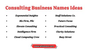 843+ Good Consulting Business Names Ideas You Must Check - Whiz Start
