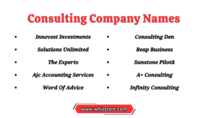 843+ Good Consulting Business Names Ideas You Must Check - Whiz Start