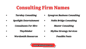 843+ Good Consulting Business Names Ideas You Must Check - Whiz Start