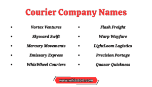 800+ Best Courier Company Names Ideas You Must Try! - Whiz Start
