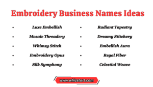 Unique Embroidery Business Names Ideas for Inspiration! - Whiz Start