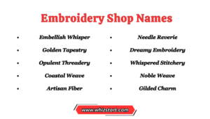 Unique Embroidery Business Names Ideas for Inspiration! - Whiz Start