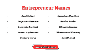 Inspiring Entrepreneur Business Names Ideas for You! - Whiz Start