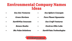 687+ Catchy Environmental Company Names Ideas (2024-2025) - Whiz Start