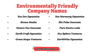 687+ Catchy Environmental Company Names Ideas (2024-2025) - Whiz Start