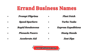 Catchy Errand Business Names Ideas You Must Try! - Whiz Start
