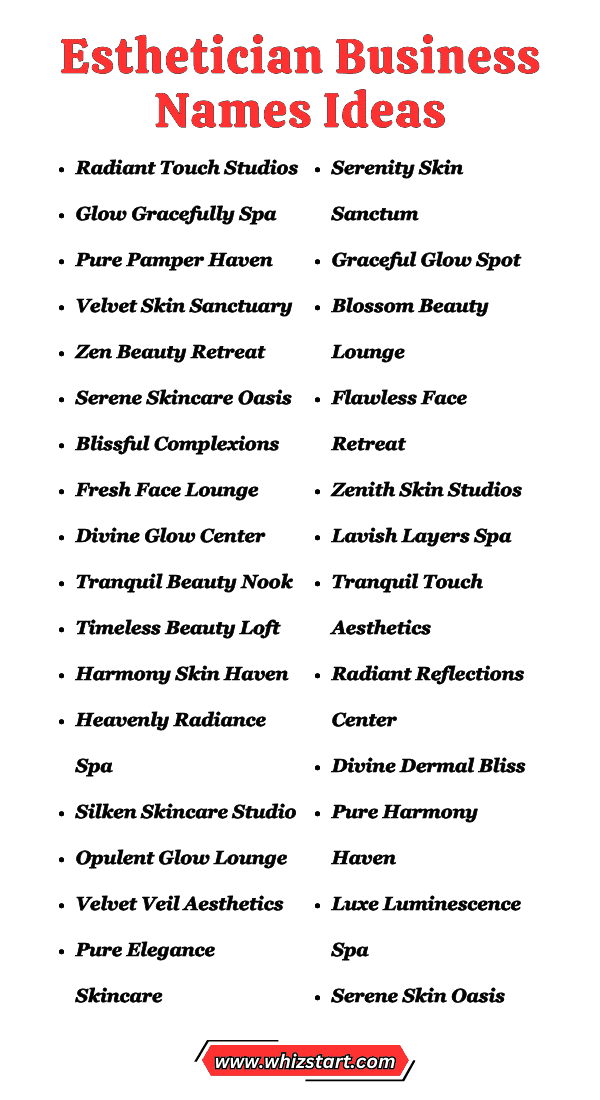 Esthetician Brand Name Ideas Infoupdate