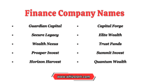 990+ Trending Finance Company Names Ideas for 2025 - Whiz Start