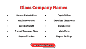 770+ Best Glass Company Names Ideas - Whiz Start