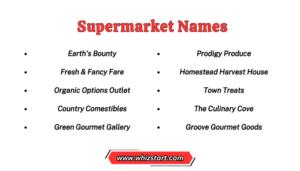 880+ Good Grocery Store Names Ideas You Must Try - Whiz Start