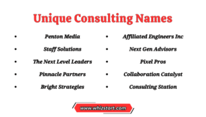 843+ Good Consulting Business Names Ideas You Must Check - Whiz Start