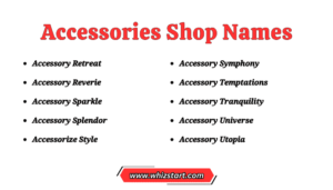 670+ Unique Accessories Shop Names Ideas List - Whiz Start